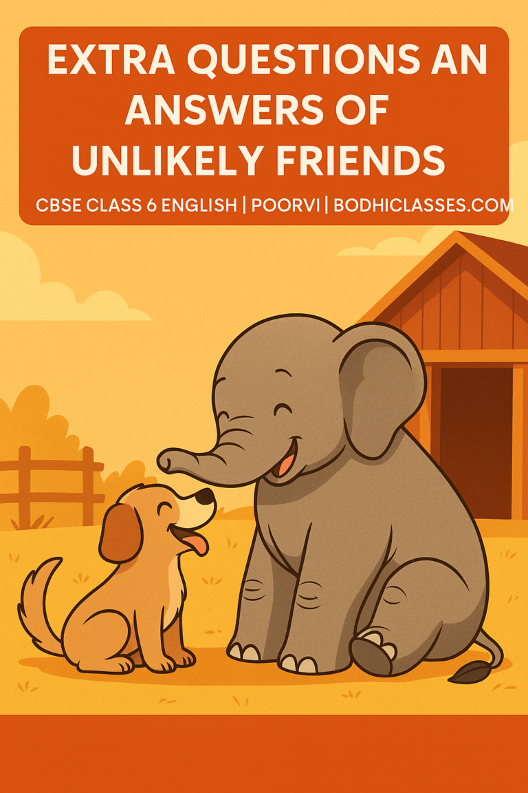 Extra Questions And Answers Of Unlikley Friends |Cbse Class 6 English ...